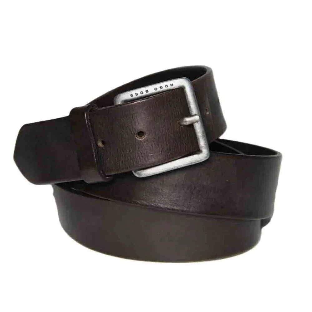 Hugo Boss | Accessories | Hugo Boss Casual Belt Brown Leather Jeeko ...